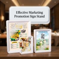 China Party Plastic Vertical UHOO Card Holder Double Sided Sign Stand A6 A5 A4 A3 for sale