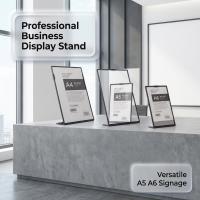 China UV Printing L Shaped UHOO Card Holder Stand Sign Business Display A5 A6 for sale