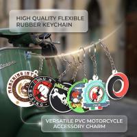 China Soft Rubber Silicone LED Sublimation Keychains Holder PVC Abiner Motorcycle for sale