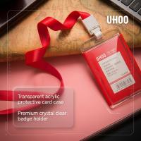 China Vertical Id Lanyard Badge Holder Waterproof Transparent Acrylic Identity Card Holder for sale