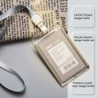 China Vertical Id Lanyard Badge Holder Waterproof Transparent Acrylic Identity Card Holder for sale