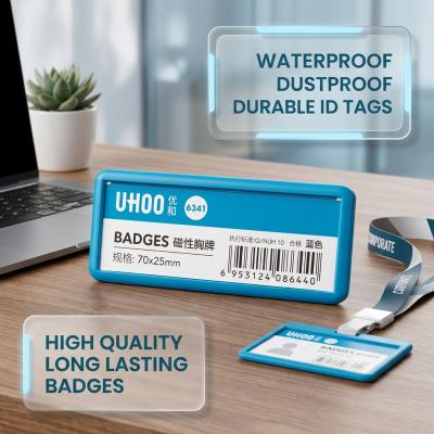 China Eco Friendly Staff Identity Reusable Name Badges Waterproof Dustproof 765x325mm for sale