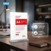 China Recyclable Desktop UHOO Card Holder Stand Waterproof Display T Shaped for sale