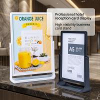 China UV Proof A4 Business Card Holder Stand PS PVC Material For Hotel Reception for sale