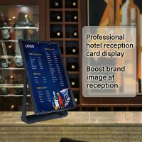 China UV Proof A4 Business Card Holder Stand PS PVC Material For Hotel Reception for sale