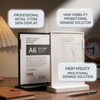 China PS PVC A5 A4 Card Display Holder Stand Sign Holder Ultraviolet Proof Recyclable for sale