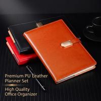 China Alumni Relations A5 Moterm Planner Notebook PU Cover And Pen Gift Set Offset Printing for sale