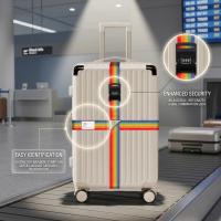 China Rainbow Cross Luggage Tag Straps Identifier Travel Suitcase Bundling Belts for sale