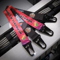 China Mobile Phone Polyester Sublimation Lanyard Key Holder Carabiner Metal Personalized for sale