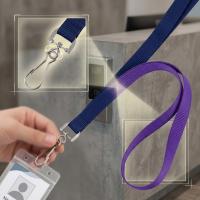 China Retractable Nylon ID Card Lanyard Key Holder Sublimation Blank Practical For Teacher Student Tradeshow for sale