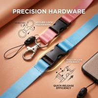 China Polyester Silicone Phone Lanyard Necklace Holder Strap Color Printing For Wedding Promotional for sale