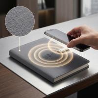 China Leather Softcover A5 A4 Leather Planner Notebook Multi Functional Rechargeable for sale