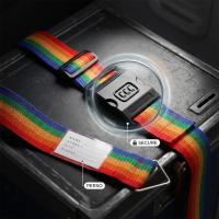 China Rainbow Cross Luggage Tag Straps Identifier Travel Suitcase Bundling Belts for sale