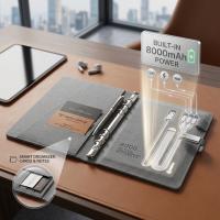 China Personalized Smart Charging Pocket Notebook Notepad PU Leather Cover Planner A5 for sale