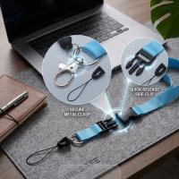 China Polyester Silicone Phone Lanyard Necklace Holder Strap Color Printing For Wedding Promotional for sale