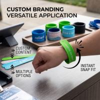 China Digital Printing Dyed Rubber Slap Elastic Wristband Bracelet Reflective PVC custom for sale