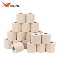 China 4 Ply Unbleached Bamboo Tissue Paper Roll Brown 100gsm for sale