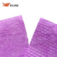 China Disposable Household Cleaning Cloths Purple Color Wood Pulp PP Material 55gsm for sale