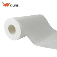 China Wood Pulp PP Infused White Disposable Kitchen Towel Rolls Cleaning Cloths OEM Logo for sale