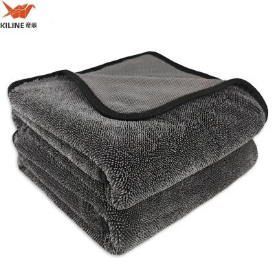 China Microfiber 40*60cm 600 Gsm Wash Car Care Microfibre Detailing Auto Micro Fiber Cloths Cleaning Twisted Loop Drying Towels for sale
