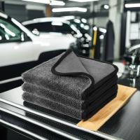 China Microfiber 40*60cm 600 Gsm Wash Car Care Microfibre Detailing Auto Micro Fiber Cloths Cleaning Twisted Loop Drying Towels for sale
