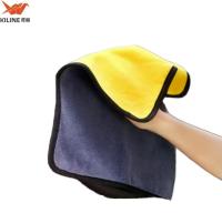 China Car Polishing Waxing Towel Super Quality Microfiber Double Sided Coral Fleece Kitchen Customized Printing Designs for sale