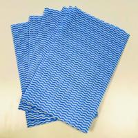 China KILINE Spunlace Nonwoven Kitchen Wipes Disposable Multi Color Wavy Line Polyester Viscose Home Cleaning Wipes for sale