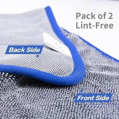 China KILINE Microfiber Quality Car Wash Towel with Twisted Loop Detail Absorbent Polishing Quick Drying Microfiber Material for sale