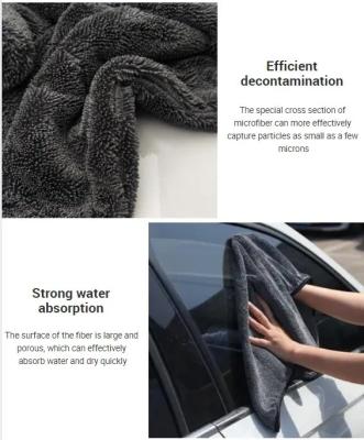 China KILINE Wholesale High Quality 600GSM-1400GSM Dual Pile Layered Twisted Loop Microfiber Quick-Dry Drying Towel for sale