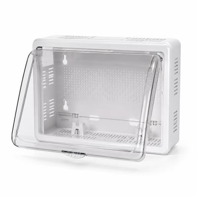 China Transparent Cover Weak Current Distribution Box Assembly Visible Modem Router Storage Box for sale