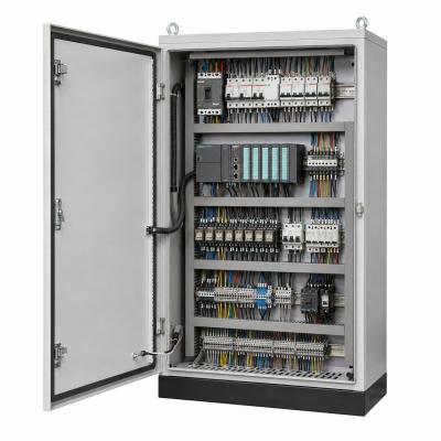 China Short Circuit Protected Dustproof PLC Control Cabinet Assembly For Mechanical Processing Workshop for sale