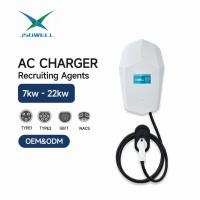 China Jsowell  OEM ODM 11kW Outdoor & Indoor EV Charger Station IP54 Type 1/Type 2/GB/T Wall-box Charger with Swipe Card to Start/Stop for sale