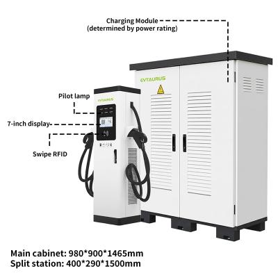 China OEM New High-power Commercial 240/320/360/420/960KW CCS2 DC OCPP1.6J Split-type Fast EV Charging Stations with Billing for sale