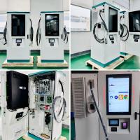 China OEM NEW 60kw 80kw 120kw 160kw 180kw Level 3 Quick Commercial DC Fast EV Charger Electric Vehicle Charging Station with big Advertising Screen for sale
