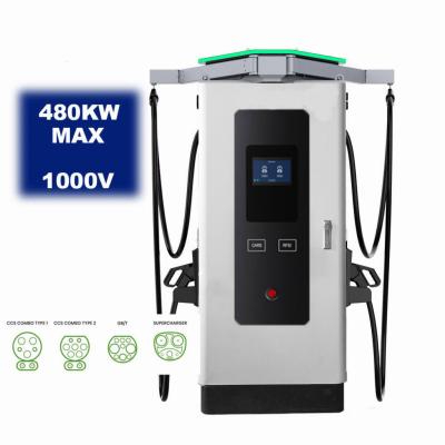 China Electric bus charger 480kw DC EV fast charger floor-mounted commercial charging station for electric cars CCS GBT for sale