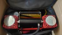 China DC 12V Scooter Air Pump Tire Inflator with Heavy Duty Double Cylinder Design for sale