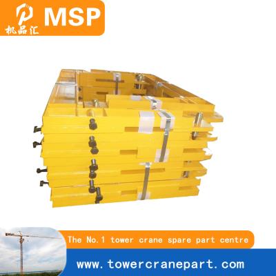 China Tower Crane Manganese Steel Fish Plate Structure with 12-14% Manganese Content and Polyurethane Paint Finish for sale