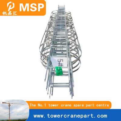 China Tower Crane Mast Section Ladder - 3m Galvanized Steel Safety Access with Guard Rings for Industrial Construction for sale