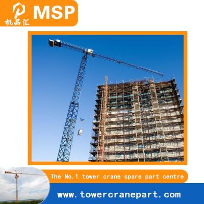 China MSP Flat Top Tower Crane with Concrete Foundation & Cabin Control - 10 Units Monthly Capacity for Construction Sites for sale
