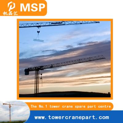China MSP Flat Top Tower Crane with Cabin Control and Chassis Foundation - 10 Units Monthly Supply for Construction Sites for sale
