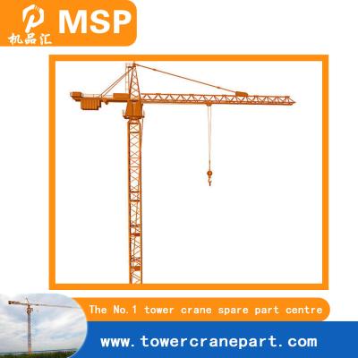 China MSP Topkit Tower Crane 1.5t-17.3t Tip Load with 60m-80m Jib Length and 44.8m-84.5m Free Standing Height for sale