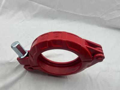 China Heavy Duty Forged Concrete Pump Clamps 5 Inch Zinc Color Plated for sale