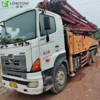 China Schwing HB39V Used Truck Concrete Pump Truck Mounted 39 Meter for sale