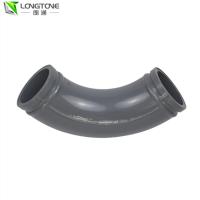China Welded Concrete Pump Pipe Bend 4.5mm Thikness Twin Wall Elbow for sale