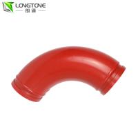 China Longtone Curving Concrete Pump Pipes DN125 *90D Twin Wall Elbow for sale