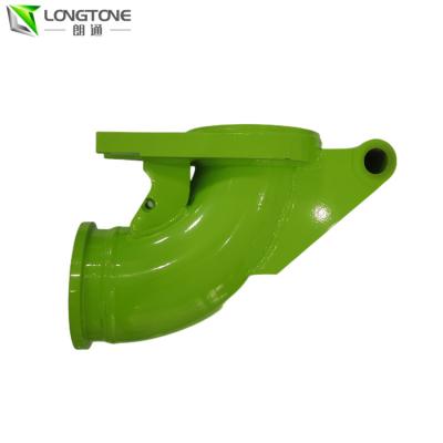 China DN180 Truck Mounted Concrete Pump Elbow Outlet Hi-Mn 13 Casted for sale