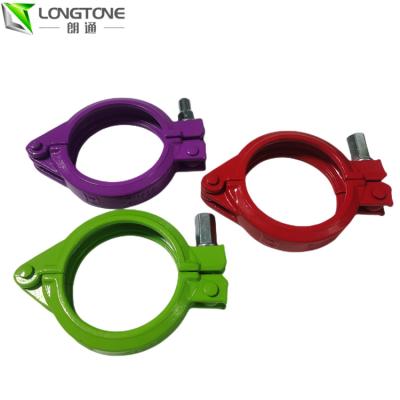 China Steel Casting Putzmeister Concrete Pump Parts , Quick Snap Concrete Pump Hose Clamps for sale