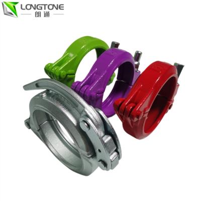 China DN125 Concrete Pump Pipe Clamp Forging steel Rubber Hose Clamp for sale