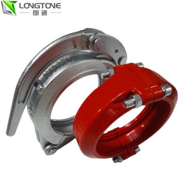 China 5INCH DN125 Concrete Pump Pipe Clamp Coupling Forged For Rubber Hose for sale