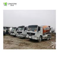 China Second Hand 350 KWh Twin Shaft Concrete Mixer With Pump Used Mixer Truck for sale